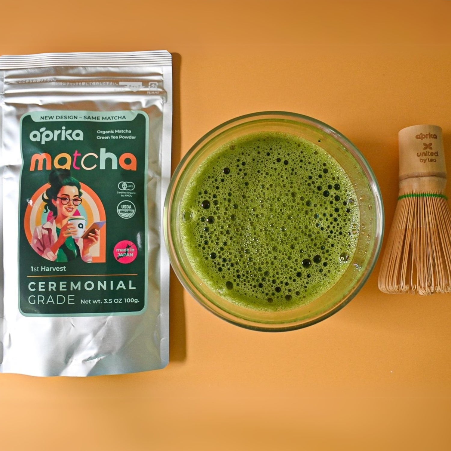Organic Japanese Ceremonial Grade Matcha Green Tea Powder by Aprika ...